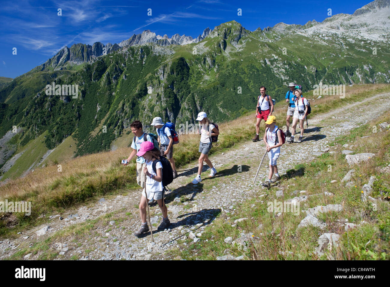 France, Savoie, Celliers, hiking in Chaine de la Lauziere, Massif de la ...