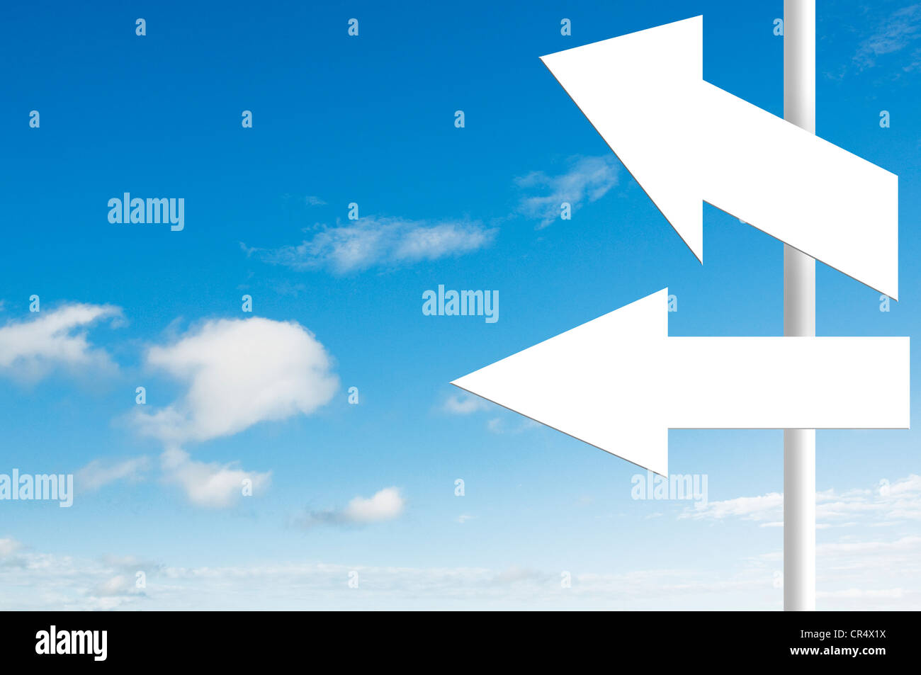 Arrows Against Blue Sky Stock Photo - Alamy