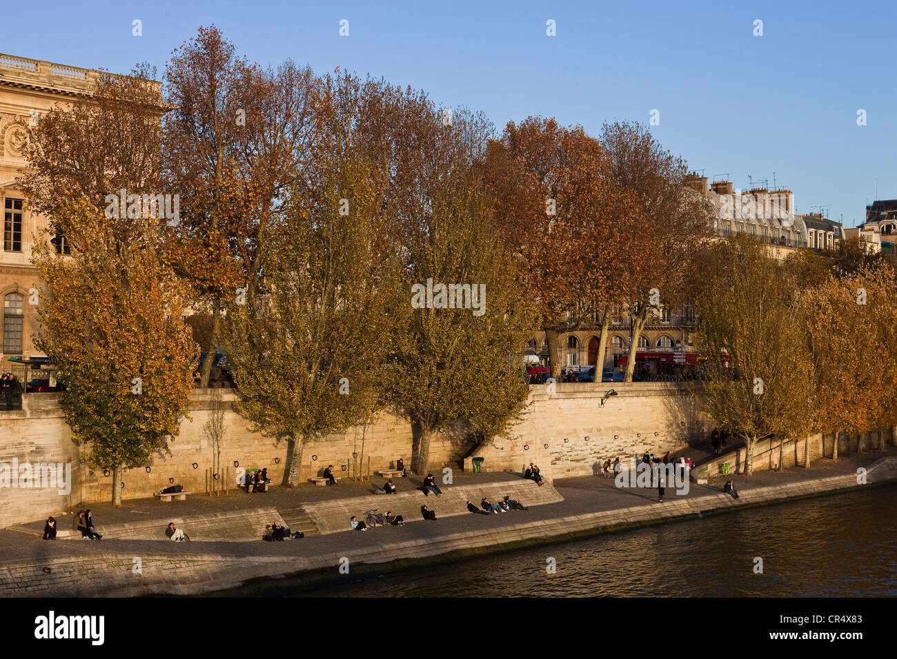 France, Paris, Seine River banks UNESCO World Heritage in autumn Stock ...