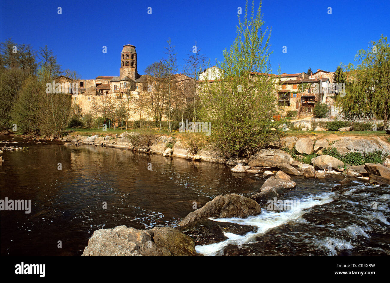 France, Haute Loire, Lavaudieu, medieval village Stock Photo - Alamy