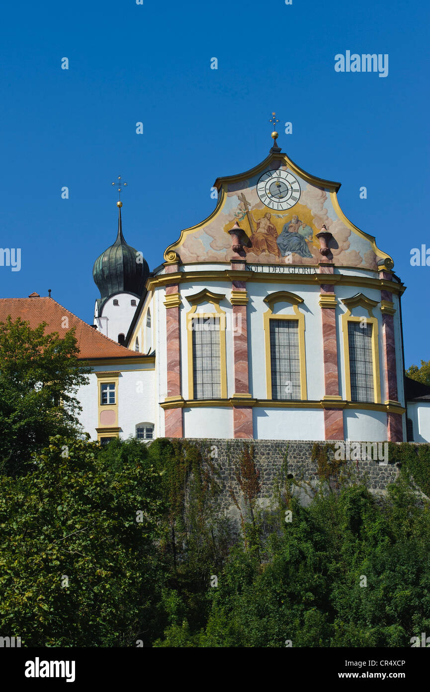 Monastery church, Baumburg Abbey, Altenmarkt an der Alz, Upper Bavaria ...