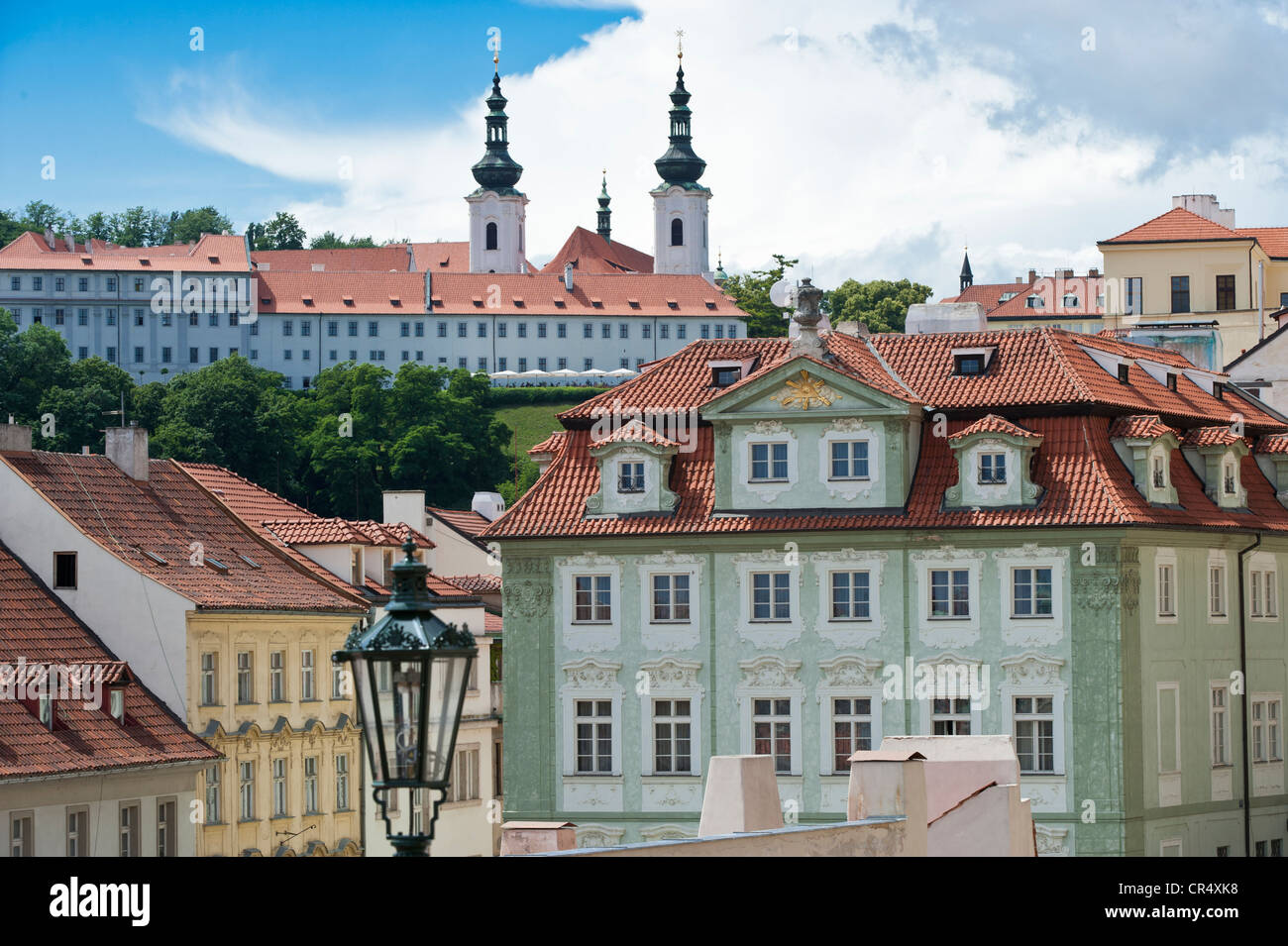 Strahov Monastery as seen from Hradschin castle district, Prague ...