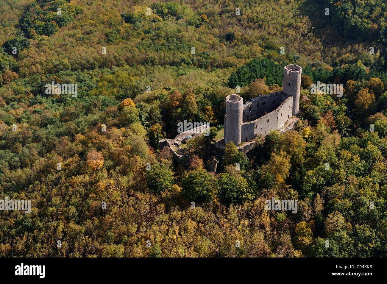 France, Bas Rhin, Barr, Haut Andlau Castle (aerial view Stock Photo - Alamy