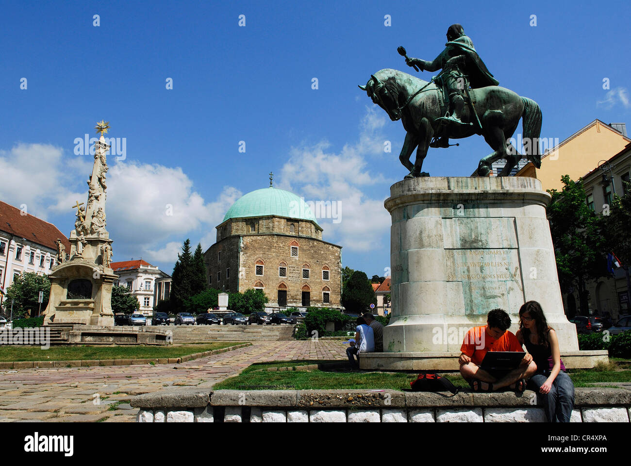 Hungary, Southern Transdanubia, Baranya County, Pecs, Szechenyi Square ...