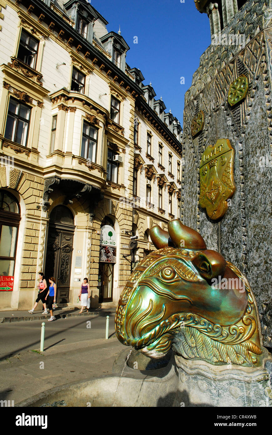 Hungary, Southern Transdanubia, Baranya County, Pecs, Szechenyi Square ...