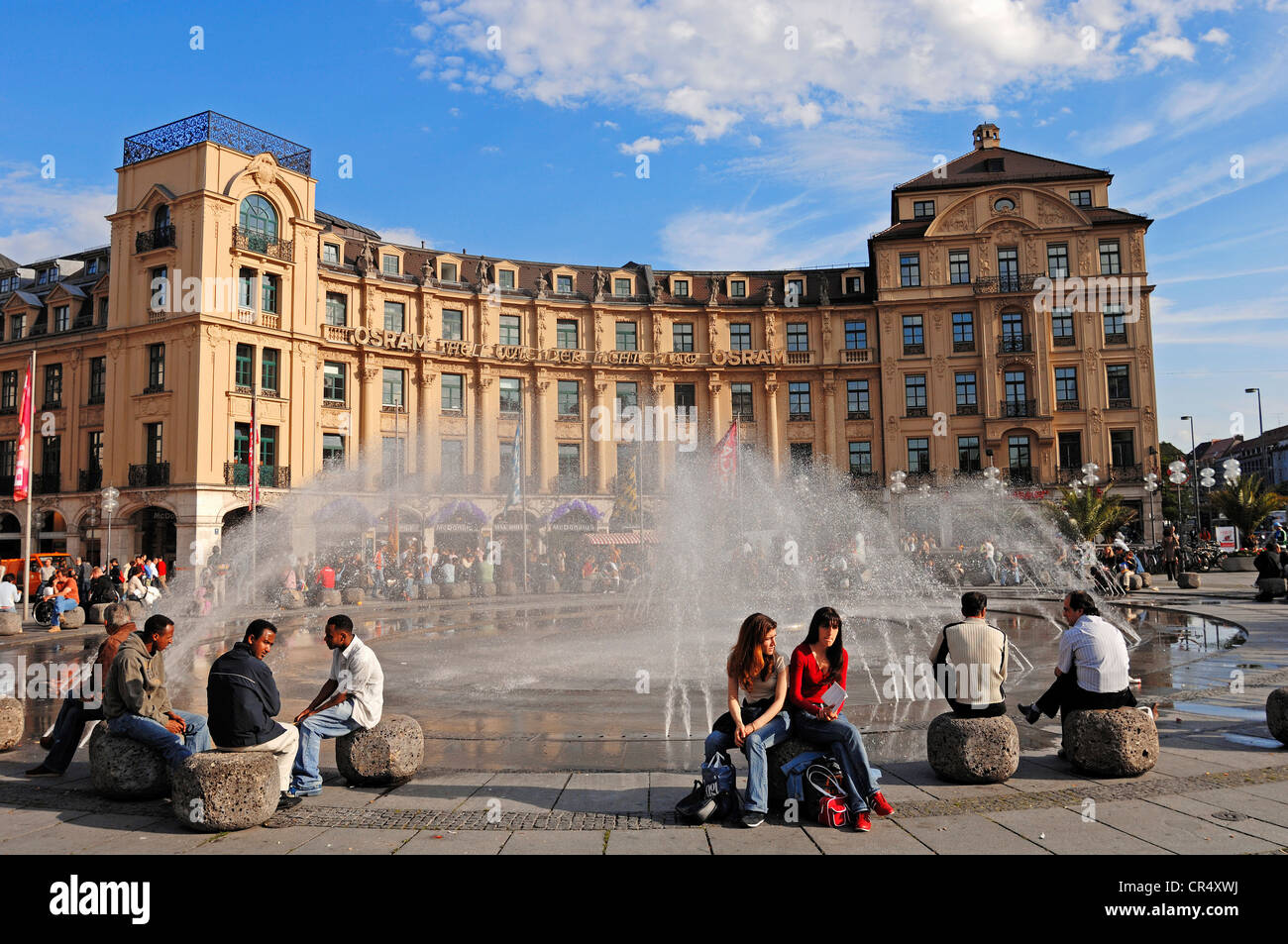 Fountain at Karlsplatz or Stachus square, Munich, Bavaria, Germany ...