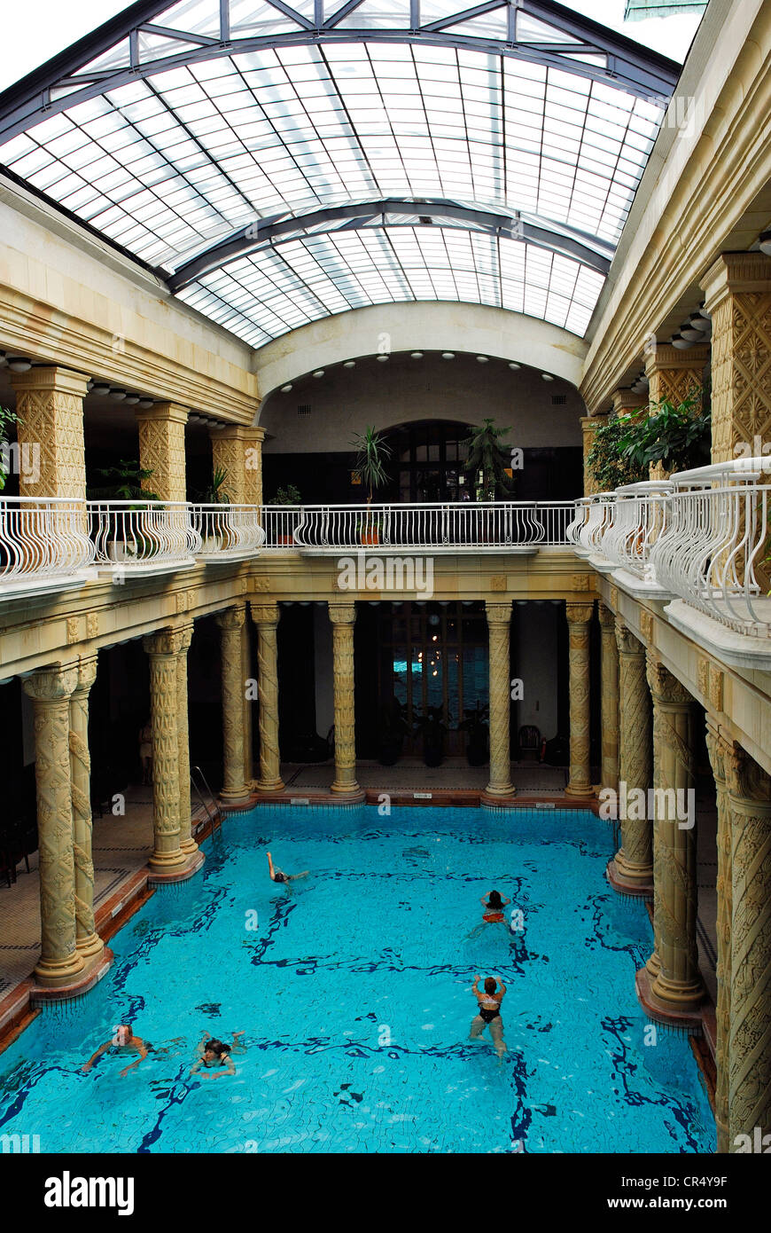 Hungary, Budapest, UNESCO World Heritage, indoor swimming pool of ...