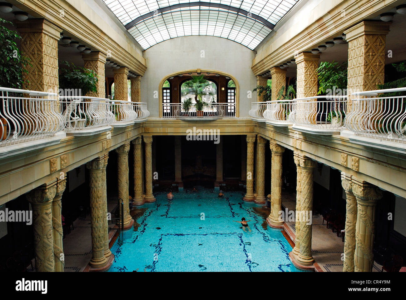 Hungary, Budapest, UNESCO World Heritage, indoor swimming pool of ...