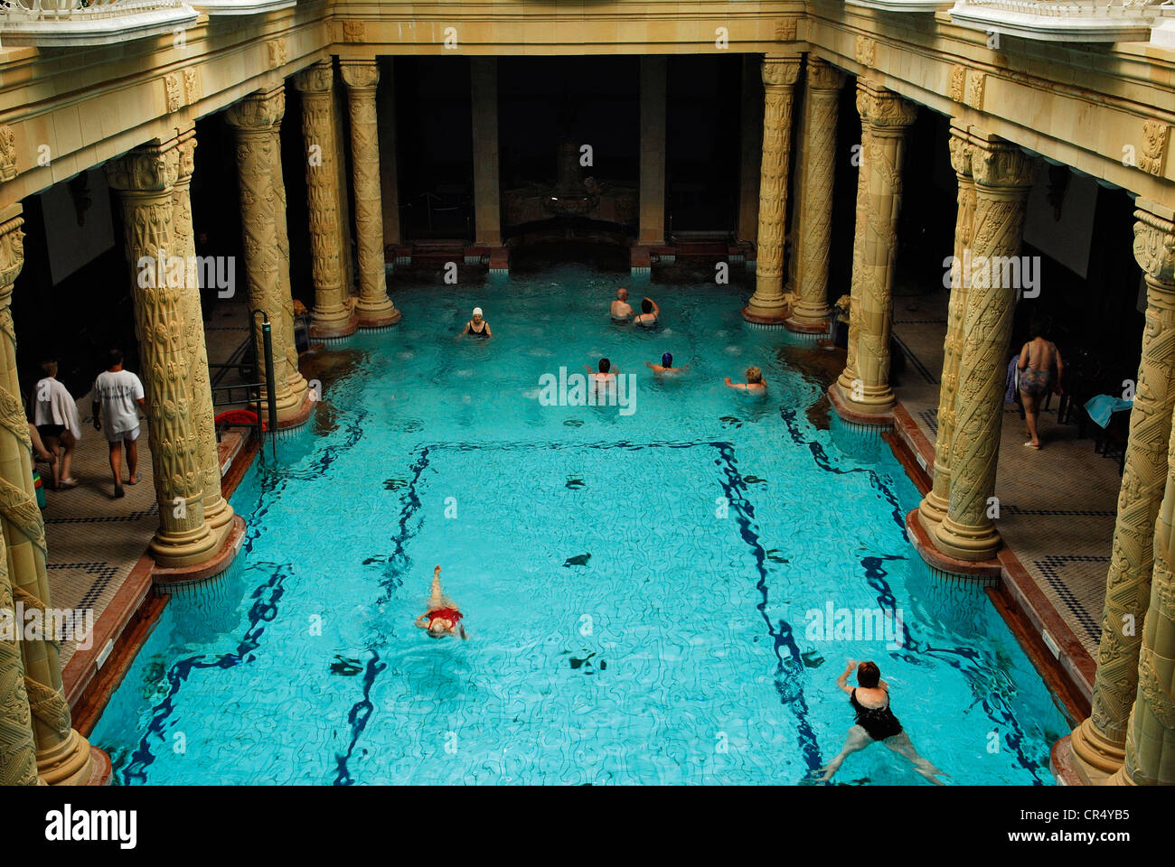 Hungary, Budapest, UNESCO World Heritage, indoor swimming pool of ...