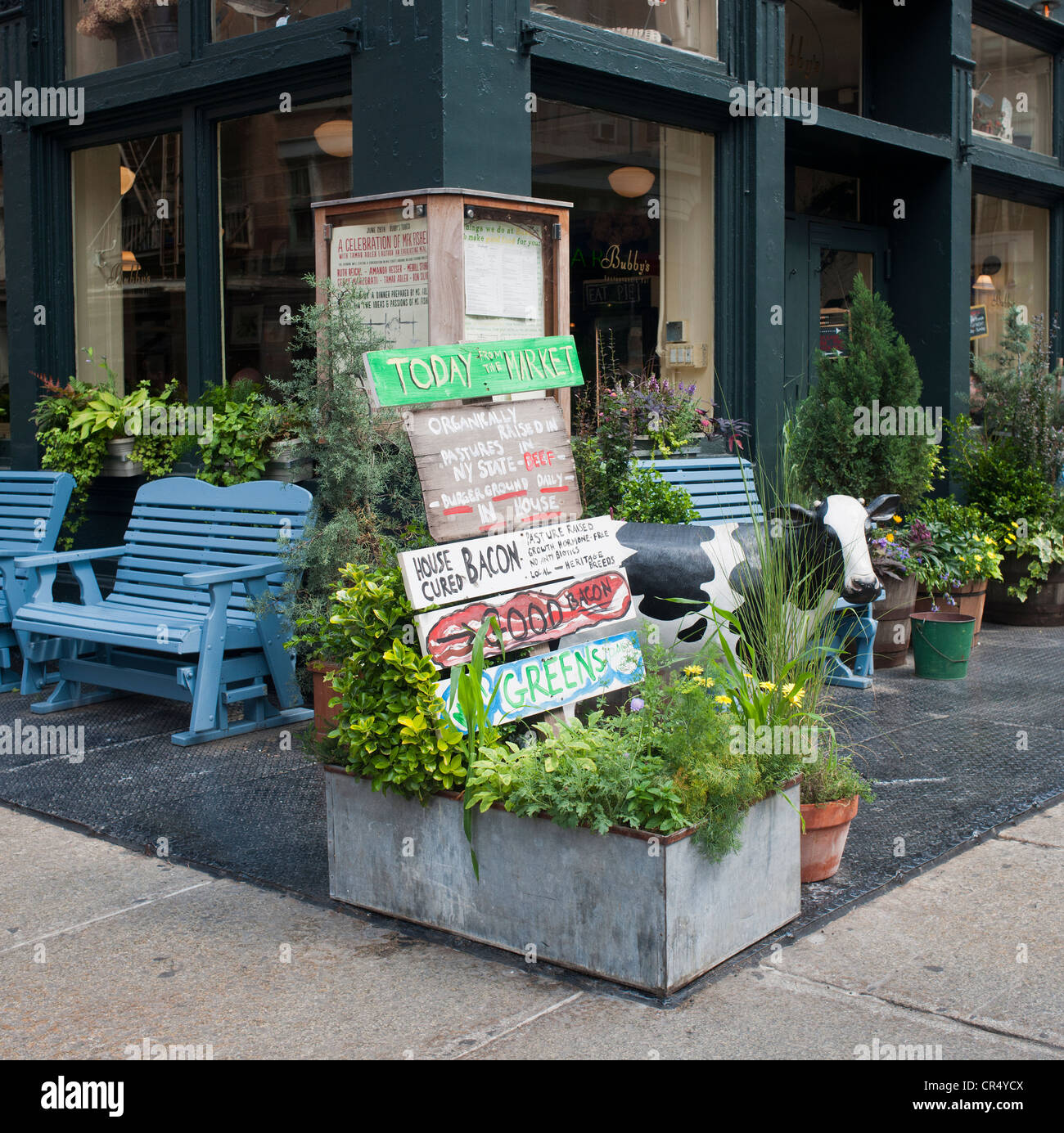Restaurant and bar in the Tribeca neighborhood of New York Stock Photo ...