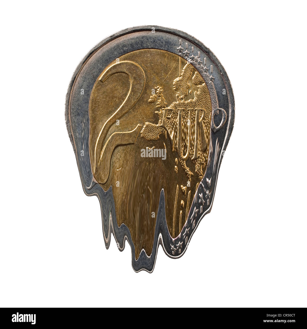 Cr50ct melting 2 euro coin hi-res stock photography and images - Alamy