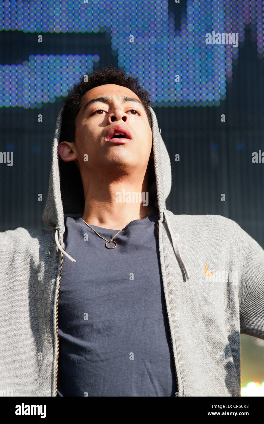 Jordan Rizzle Stephens of Rizzle Kicks at Evolution Festival 2012 at ...