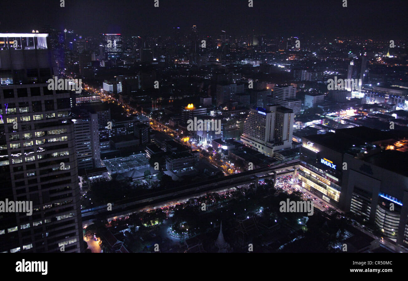 It's a photo of Bangkok by night with all of its lights. It's view from ...