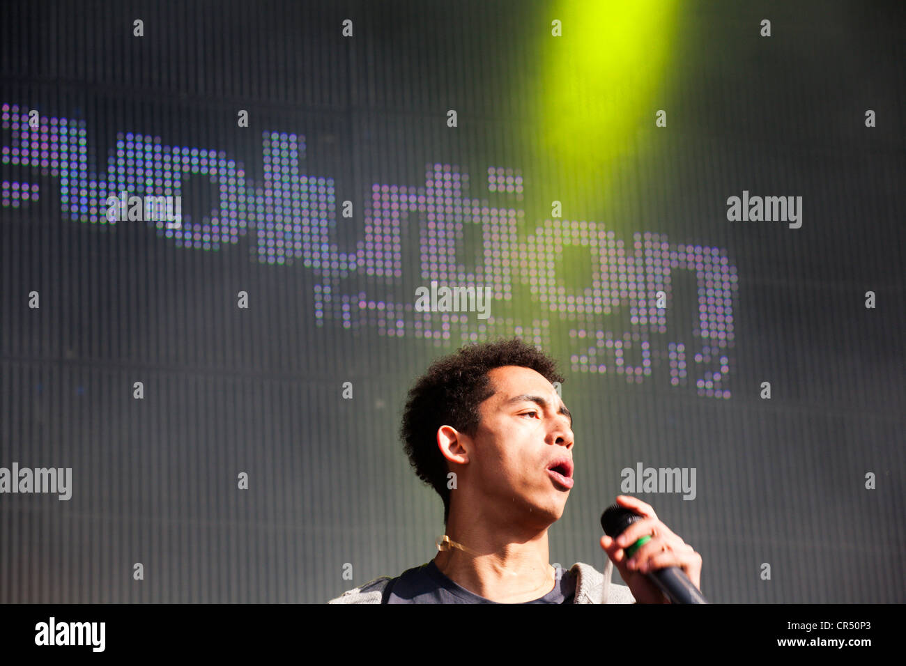 Jordan Rizzle Stephens of Rizzle Kicks at Evolution Festival 2012 at ...