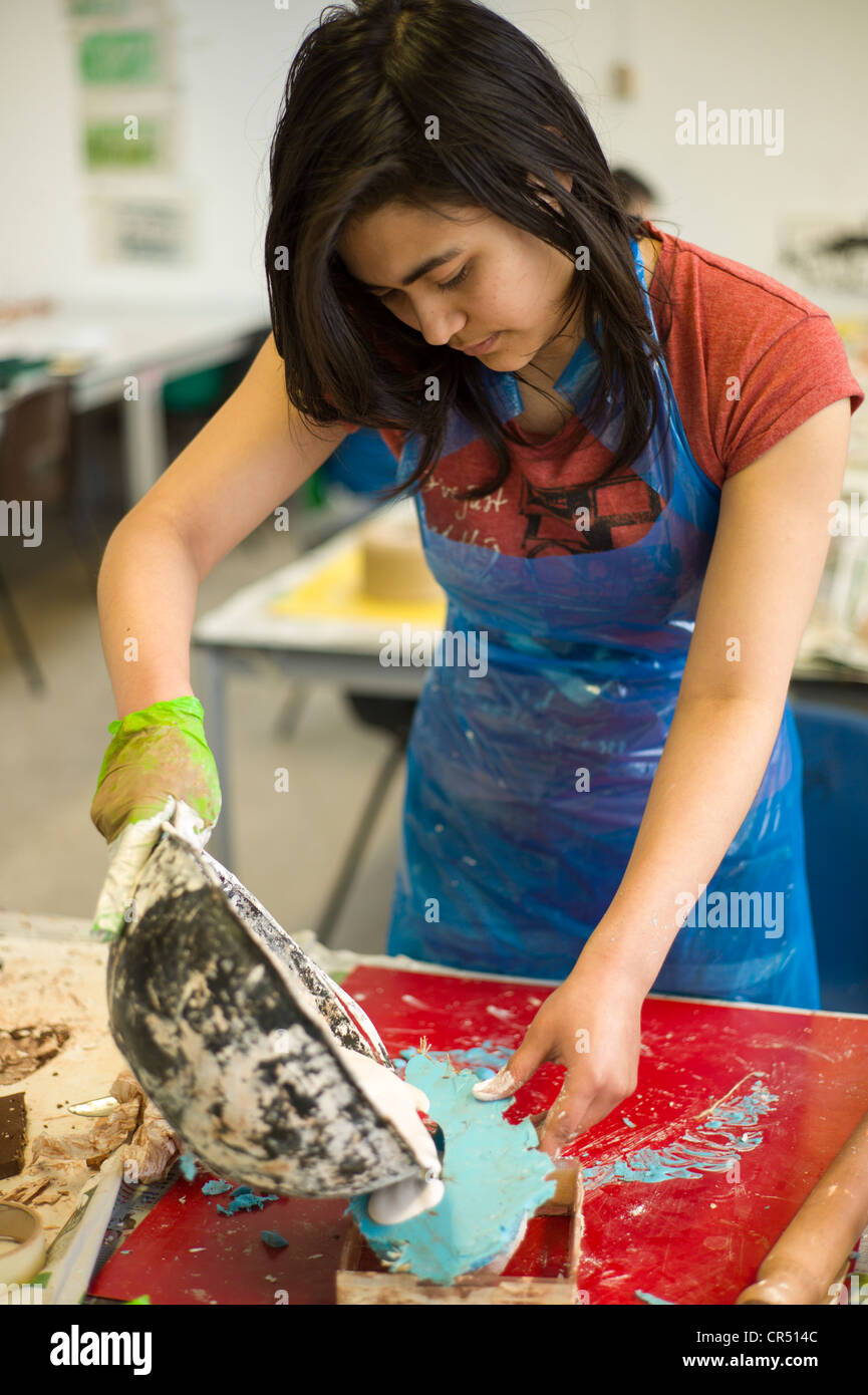 Students attending art class to improve there skills, with a view to ...