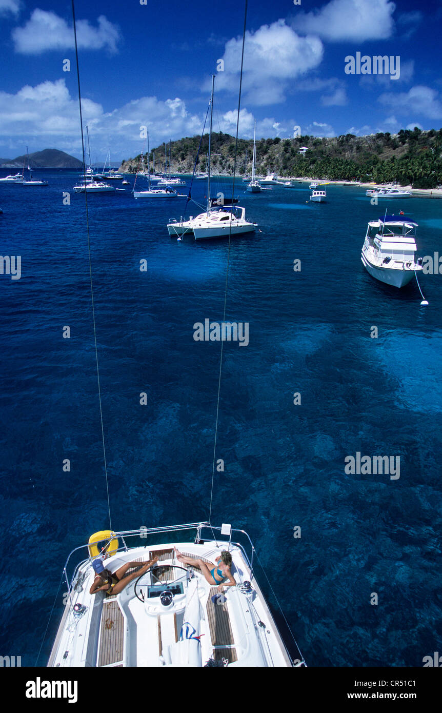 United Kingdom, British Virgin Islands, Salt Island (aerial view Stock ...