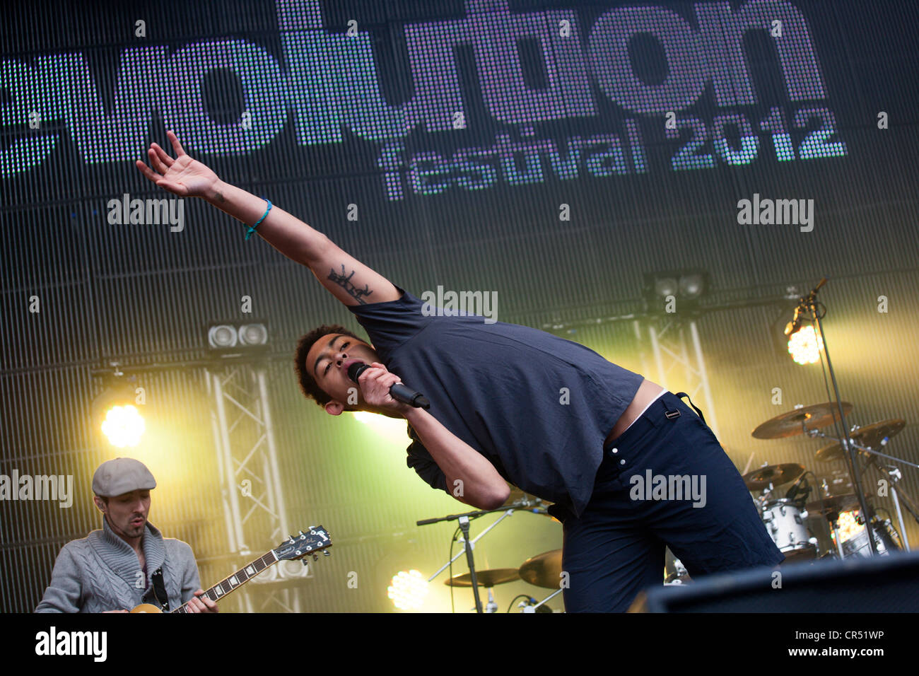 Jordan Rizzle Stephens of Rizzle Kicks at Evolution Festival 2012 at ...