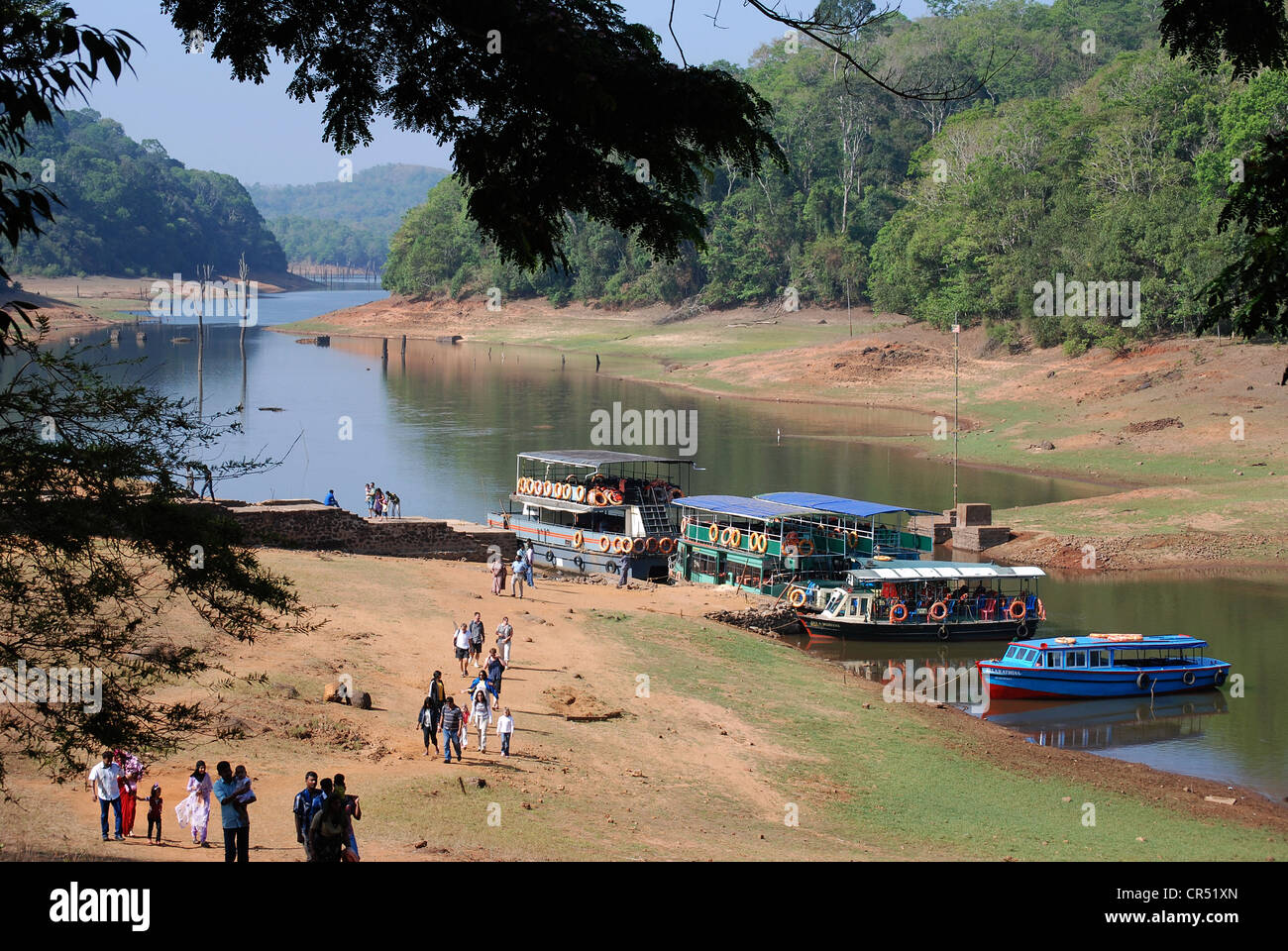 boating at periyar wildlife sanctuary ,thekkady,kerala,india Stock ...