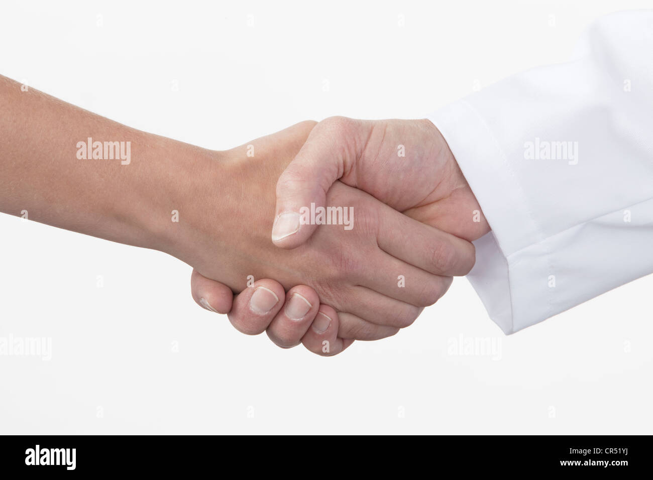 Hands shaking, handshake between patient and doctor Stock Photo - Alamy