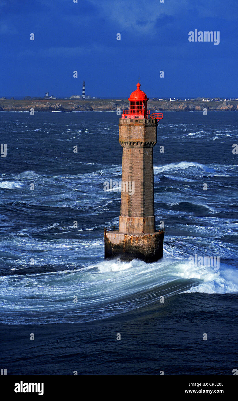 France, Finistere, ile d'Ouessant (Ouessant Island), Lighthouse of the ...