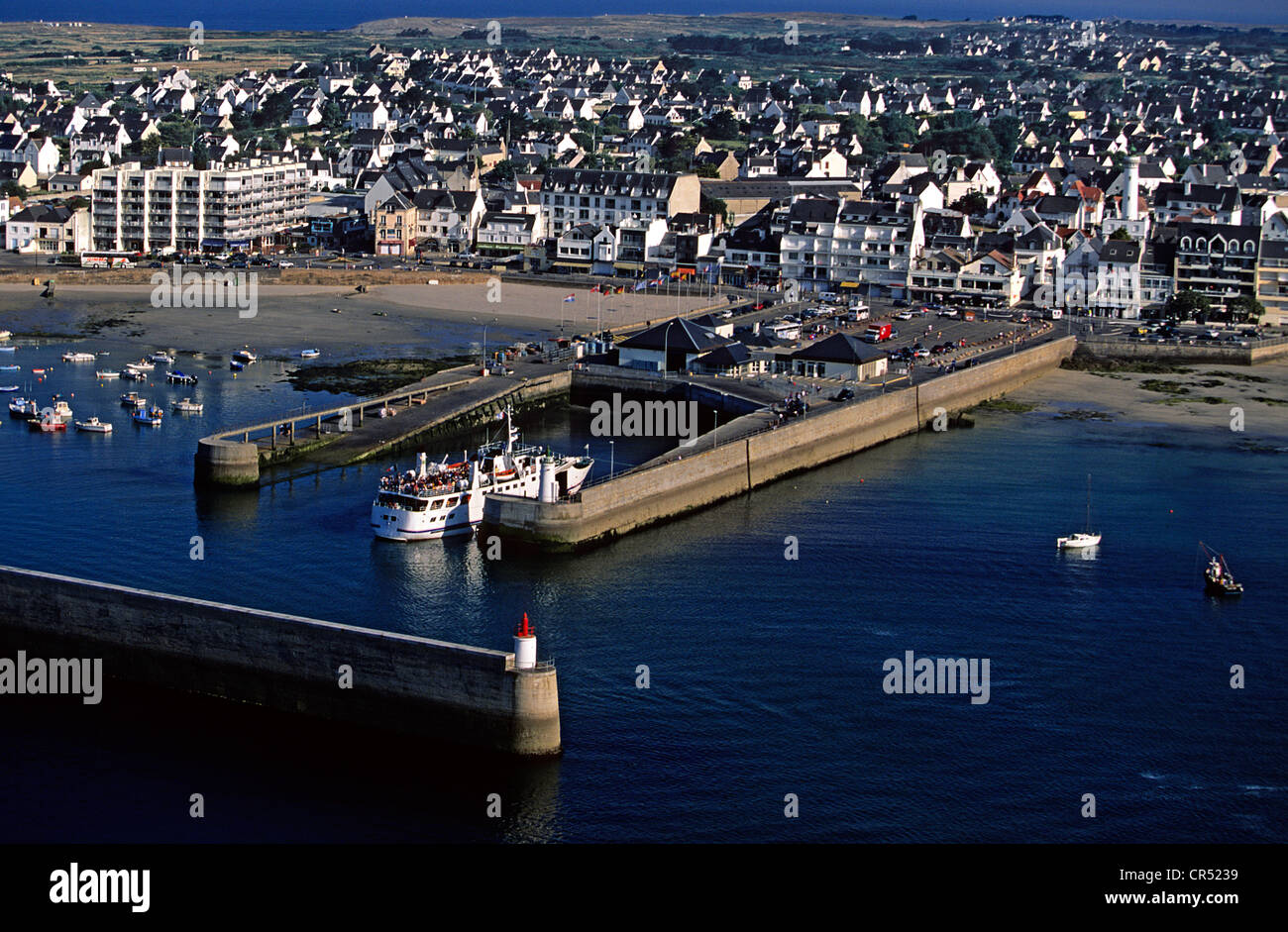 France, Morbihan, Quiberon, Port Maria (aerial view Stock Photo - Alamy