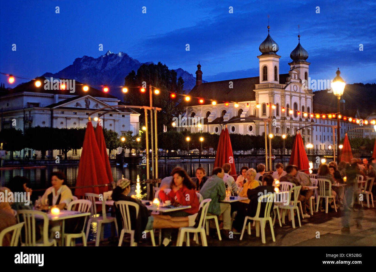 Switzerland, Canton of Lucerne, Lucerne, Lake of the Four Forested ...