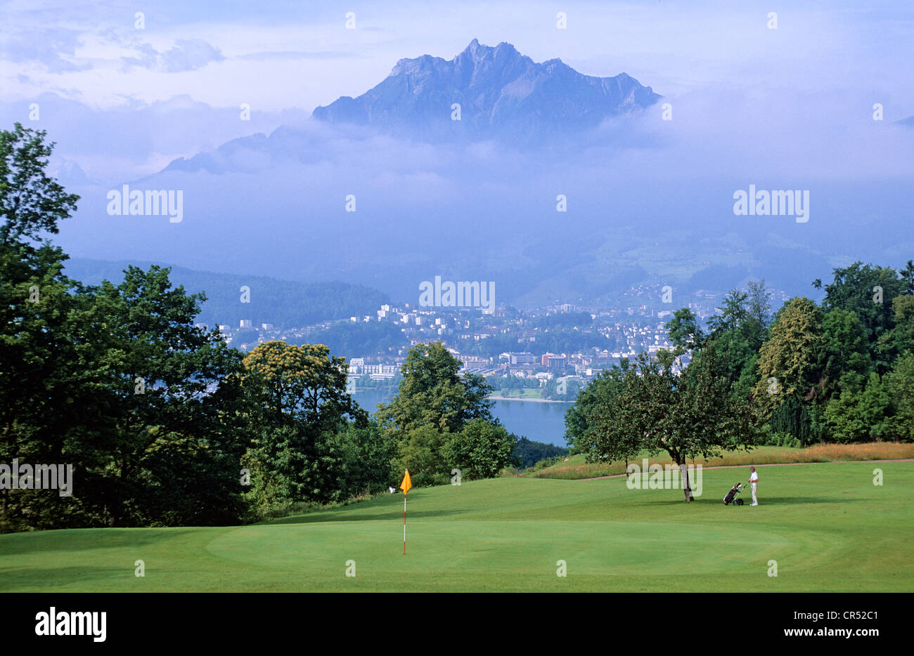 Switzerland, Canton of Lucerne, Lucerne, Lake of the Four Forested ...