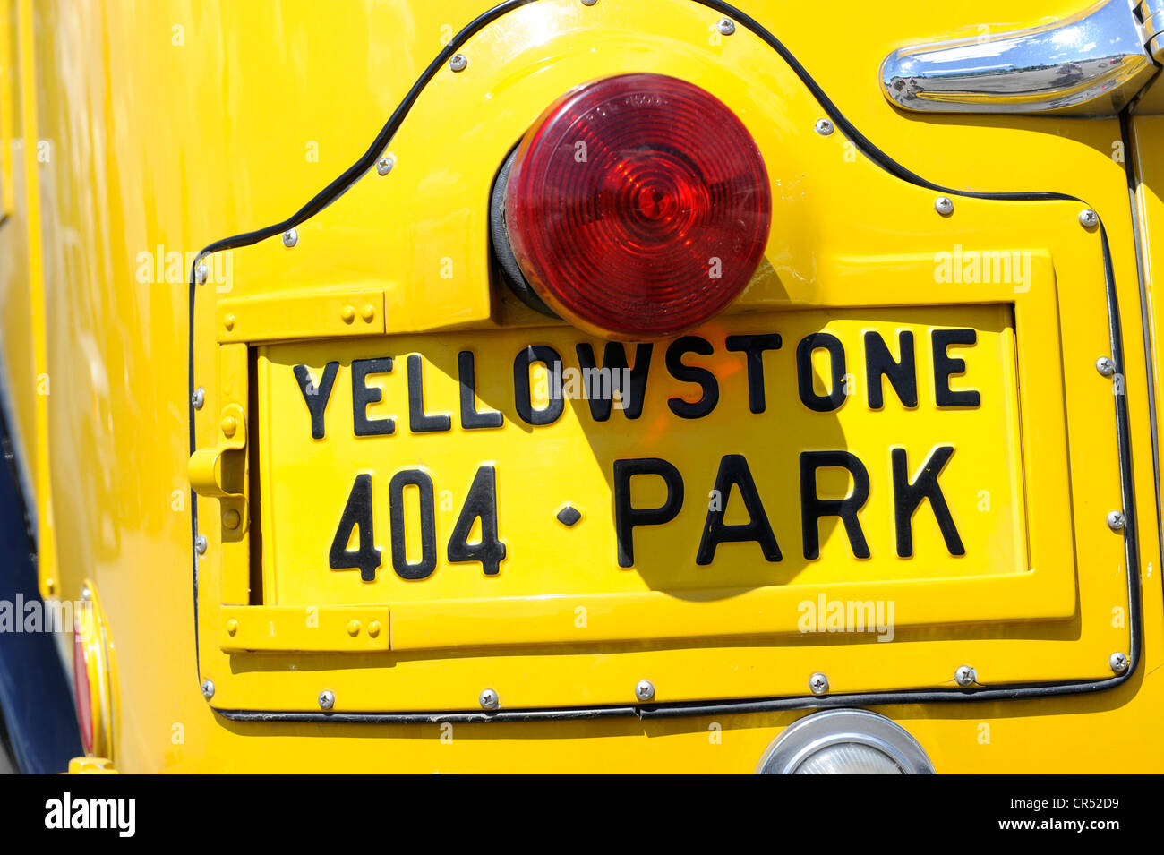 Yellow Buses Yellowstone National Park Wyoming WY United States Stock ...