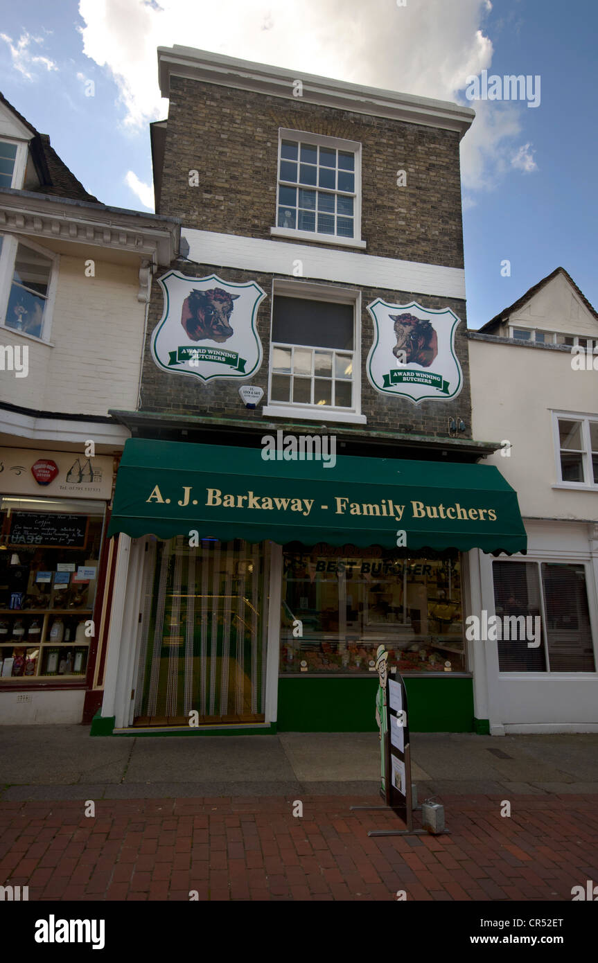 A J Barkway butchers west streeet Faversham town shops town centre ...