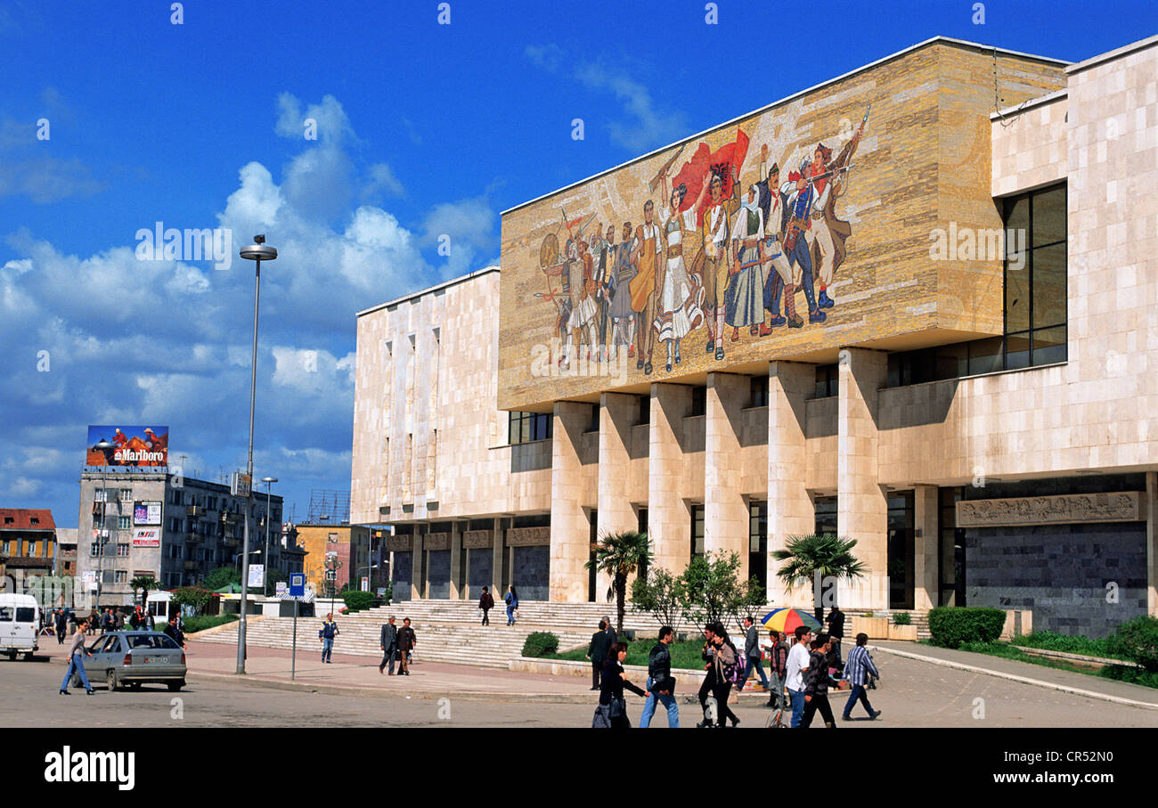 Albania, Albania, Tirana, History museum on Sheshi Skenderbej Square ...