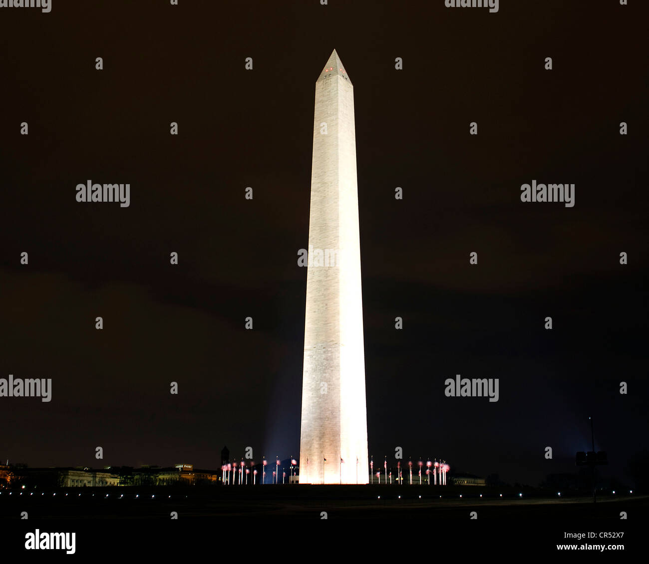 Washington monument, obelisk with flags hi-res stock photography and ...