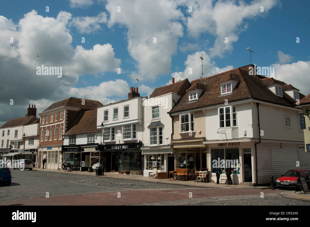 Court Street Faversham town shops town centre streets Kent england UK ...