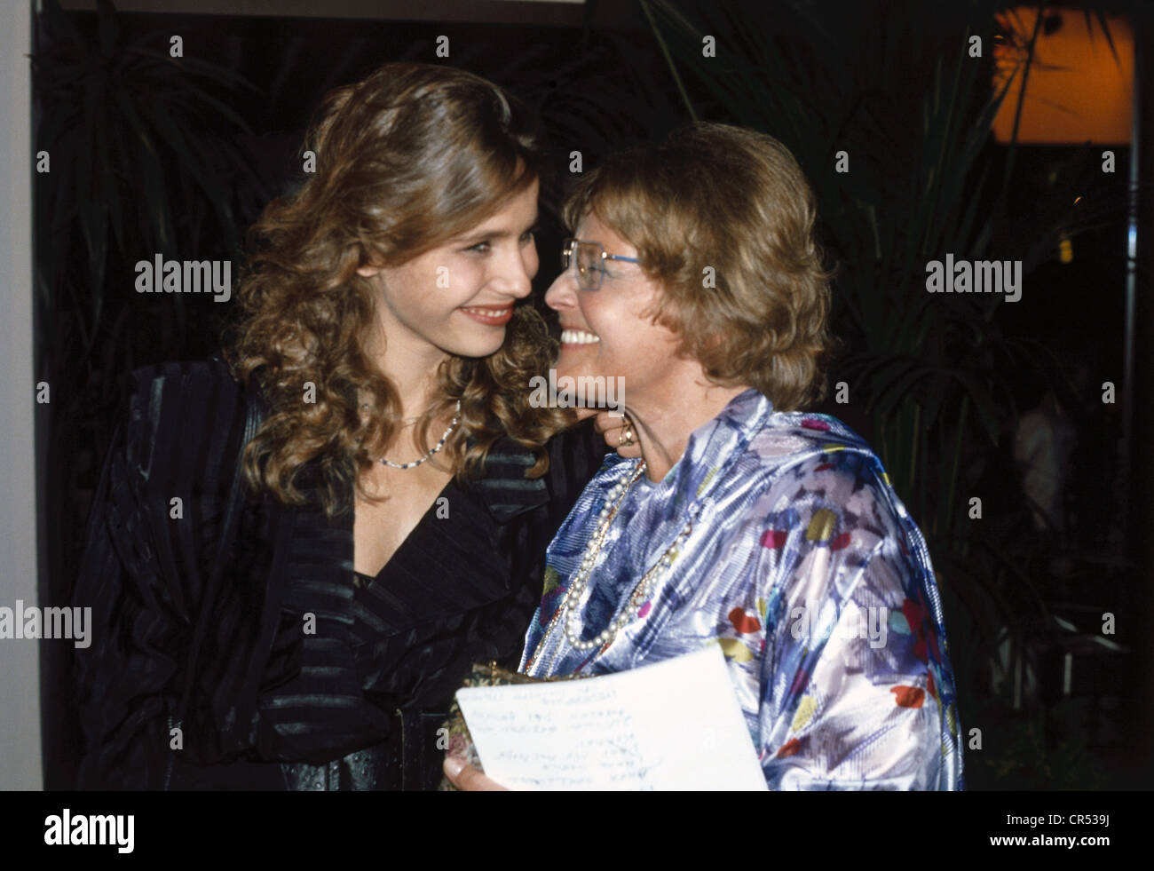 Schell, Maria, 15.1.1926 - 26.4.2005, German actress, half length, with ...