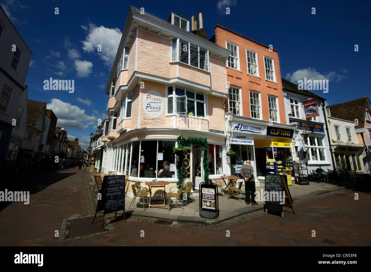 Faversham town shops town centre streets Kent england UK Stock Photo ...