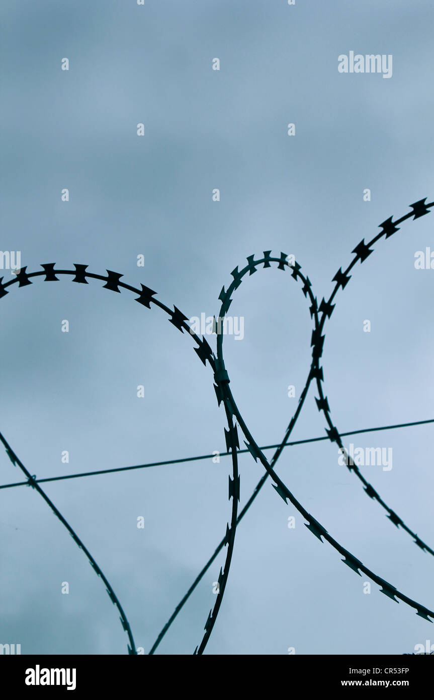 Defensive barbed wire hi-res stock photography and images - Alamy
