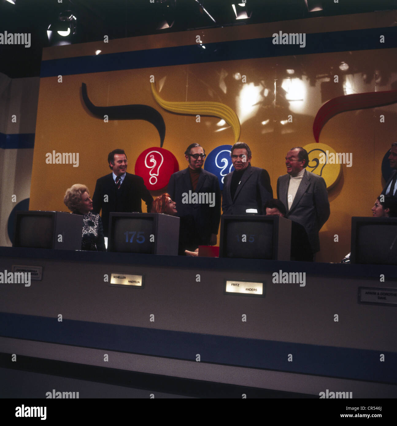 Gerhard freund und marianne koch in a german quiz show hi-res stock ...