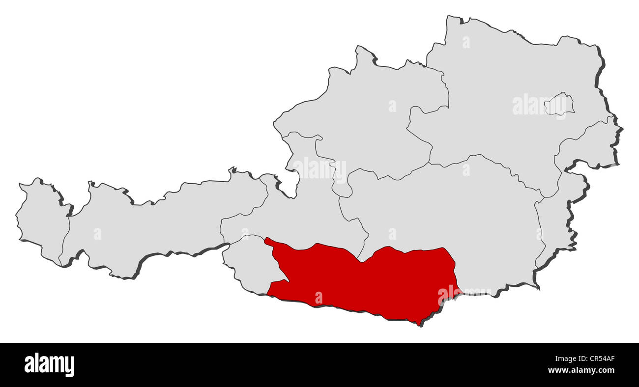 Carinthia Map Vector Stock Photos & Carinthia Map Vector Stock Images ...