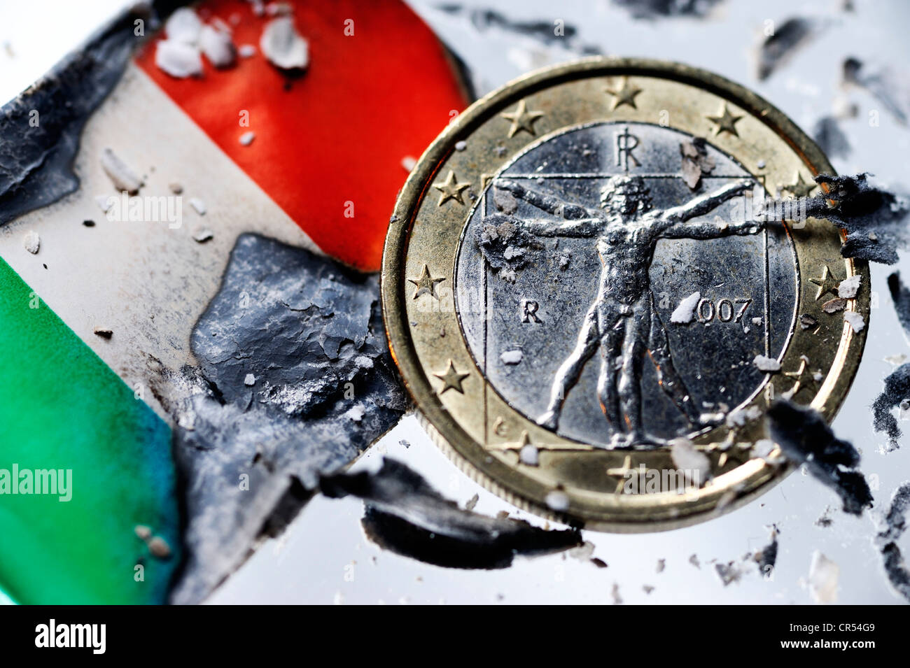 Burnt flag euro hi-res stock photography and images - Alamy