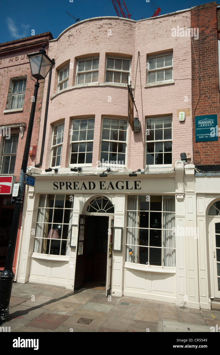 Greenwich row of old shops beside building development Stock Photo - Alamy