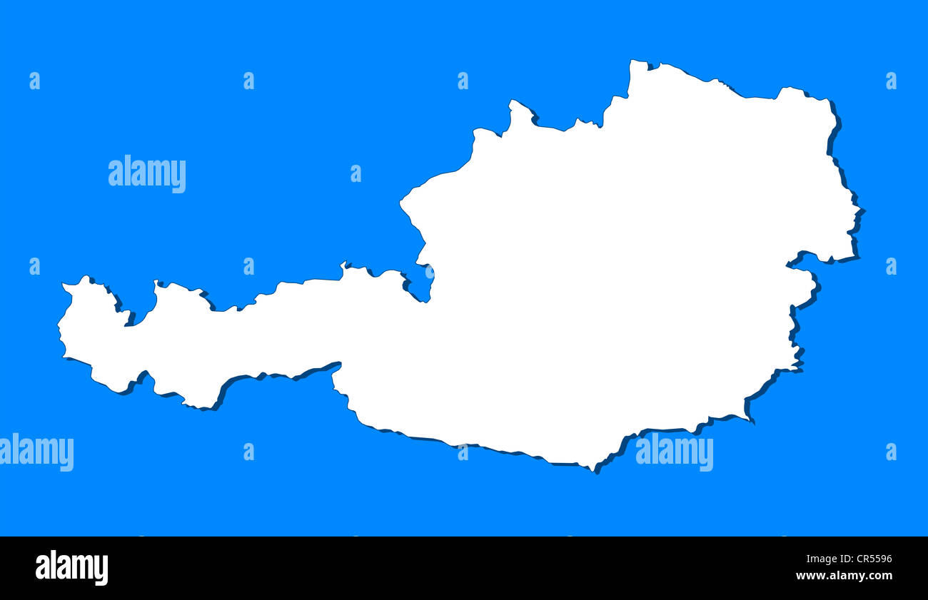 Political map of Austria with the several states Stock Photo - Alamy
