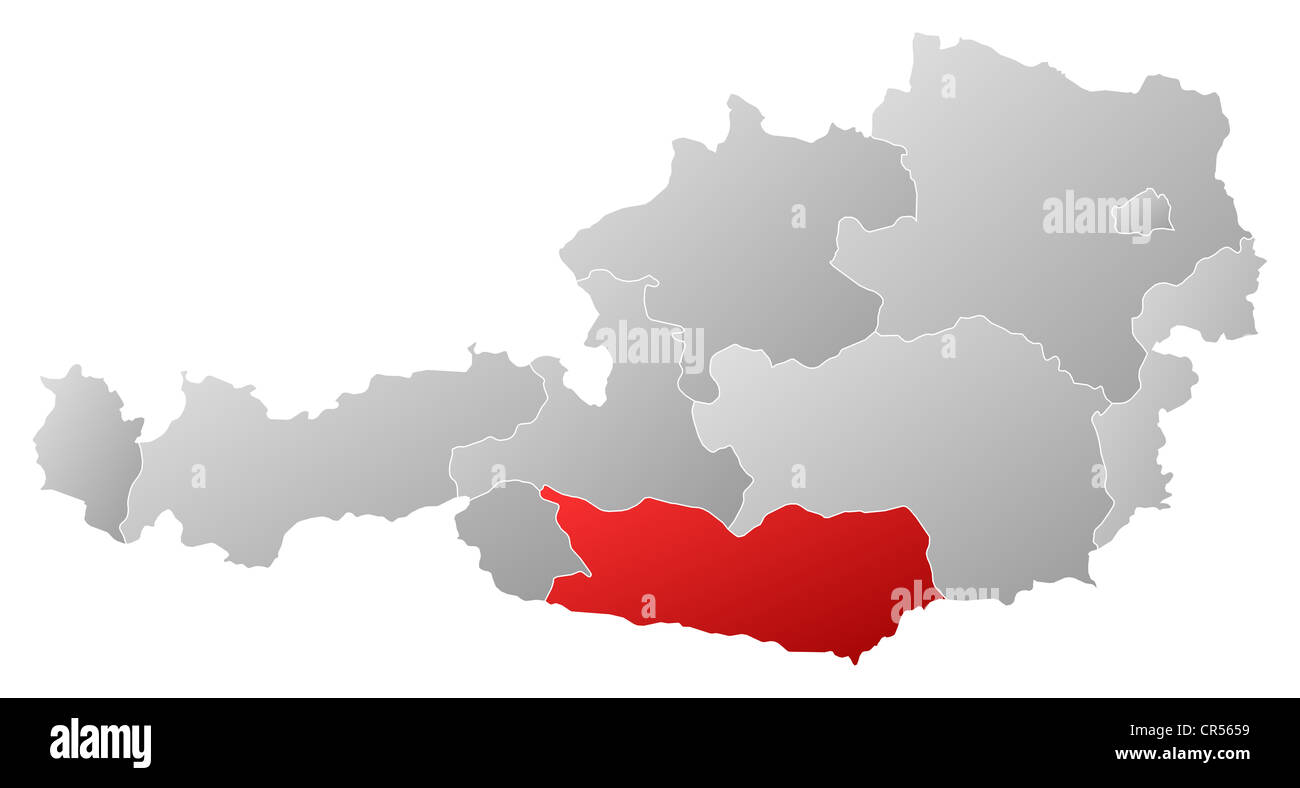 Carinthia Map Vector Stock Photos & Carinthia Map Vector Stock Images ...