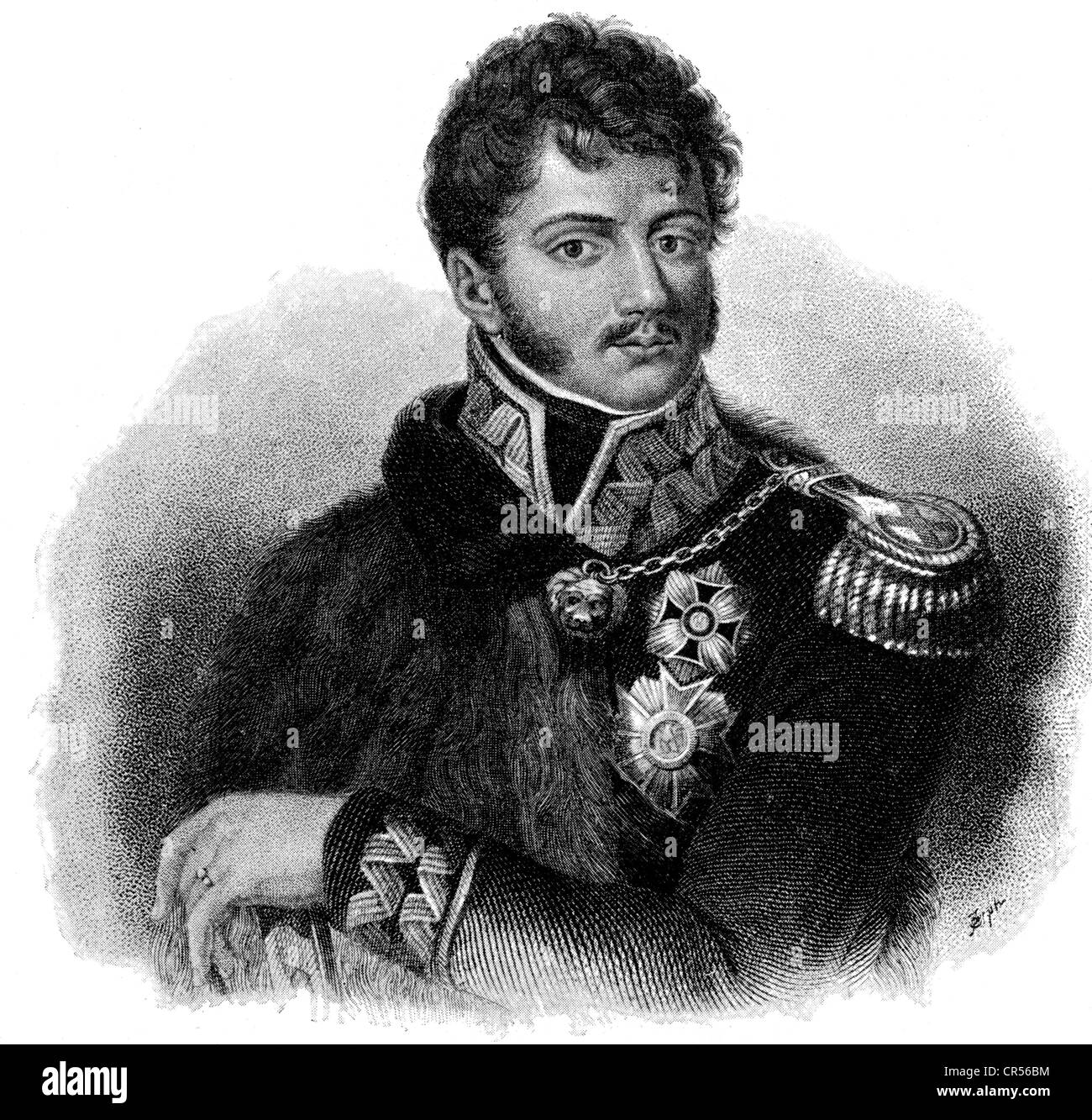 Poniatowski, Joseph Anthony Prince, 7.5.1762 - 19.10.1813, Polish ...