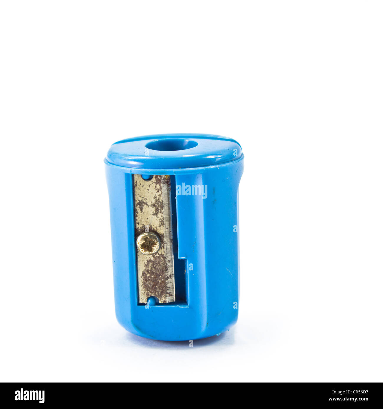 Isolated photo of rusty blue sharpener Stock Photo - Alamy