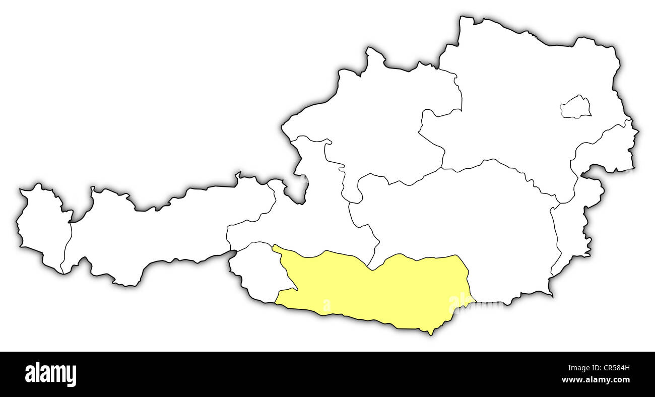 Carinthia map vector hi-res stock photography and images - Alamy