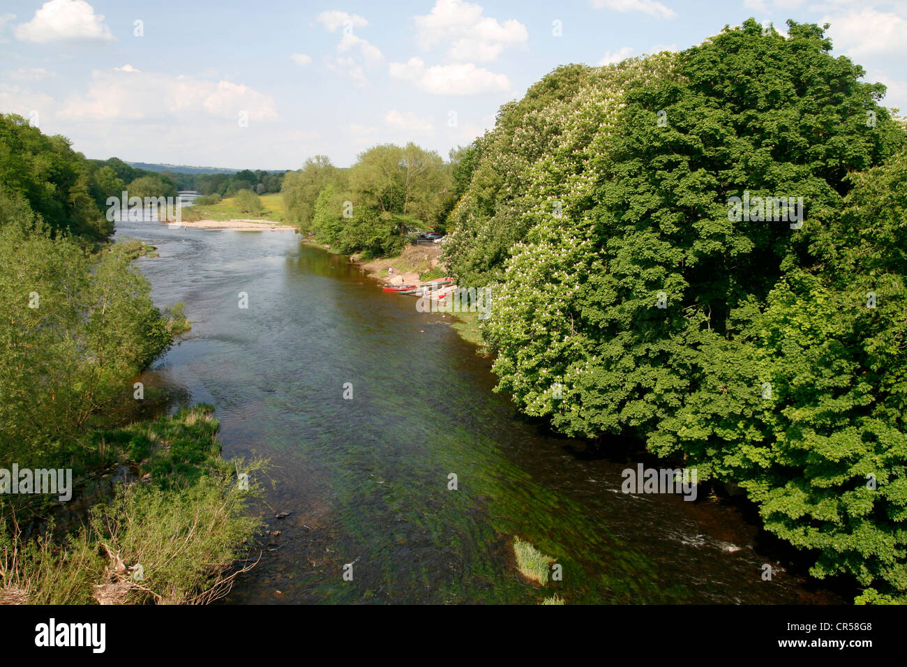 River Wye Hay-on-Wye Powys Wales UK Stock Photo - Alamy