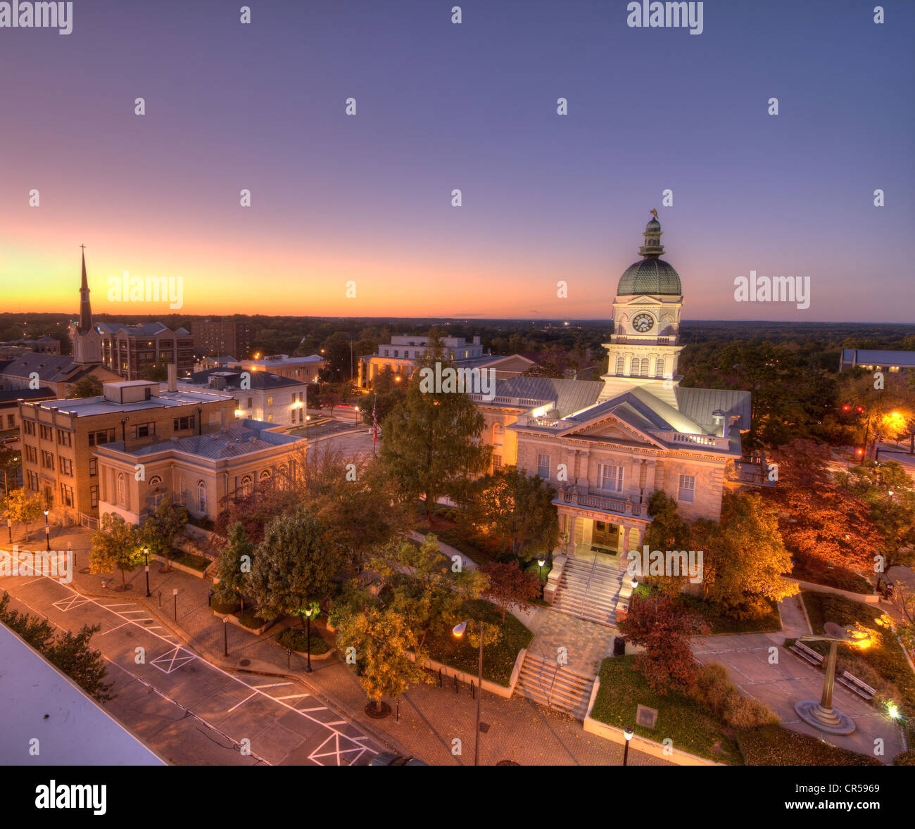 Athens, Georgia, USA City Hall and downtown cityscape Stock Photo - Alamy