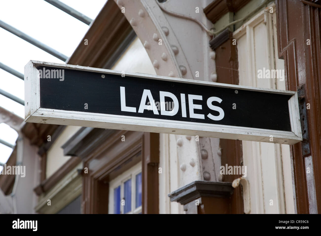 old victorian sign for the ladies toilet in weymss bay railway station ...