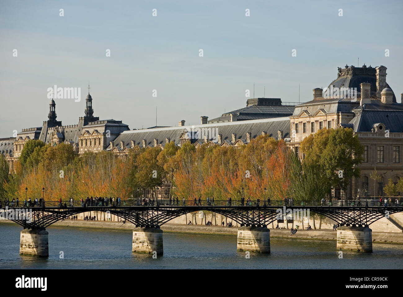 France, Paris, Seine river banks UNESCO World Heritage, the Passerelle ...