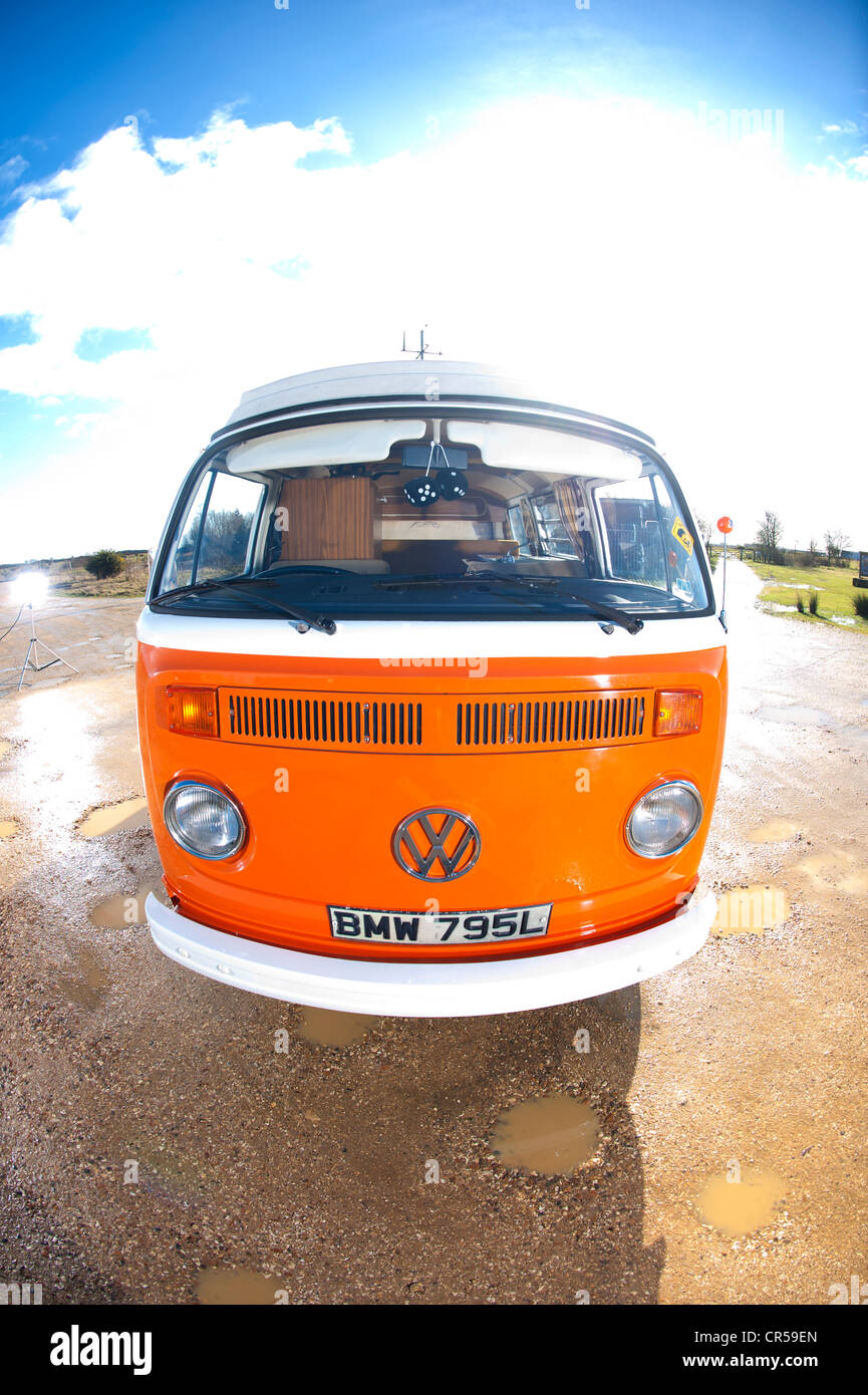 Bay window VW camper van Stock Photo - Alamy