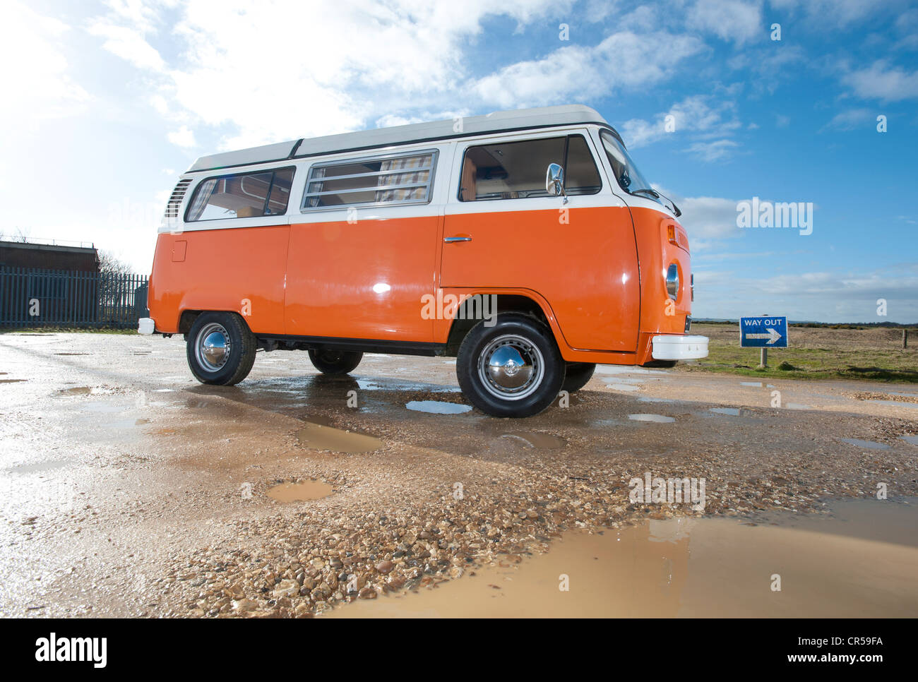 Bay window VW camper van Stock Photo - Alamy